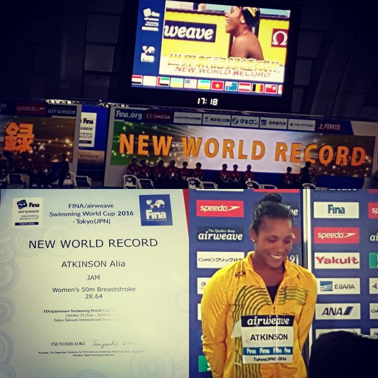 Jamaican Swimmer Alia Atkinson Breaks World Record At Fina World Cup Jamaicans And Jamaica