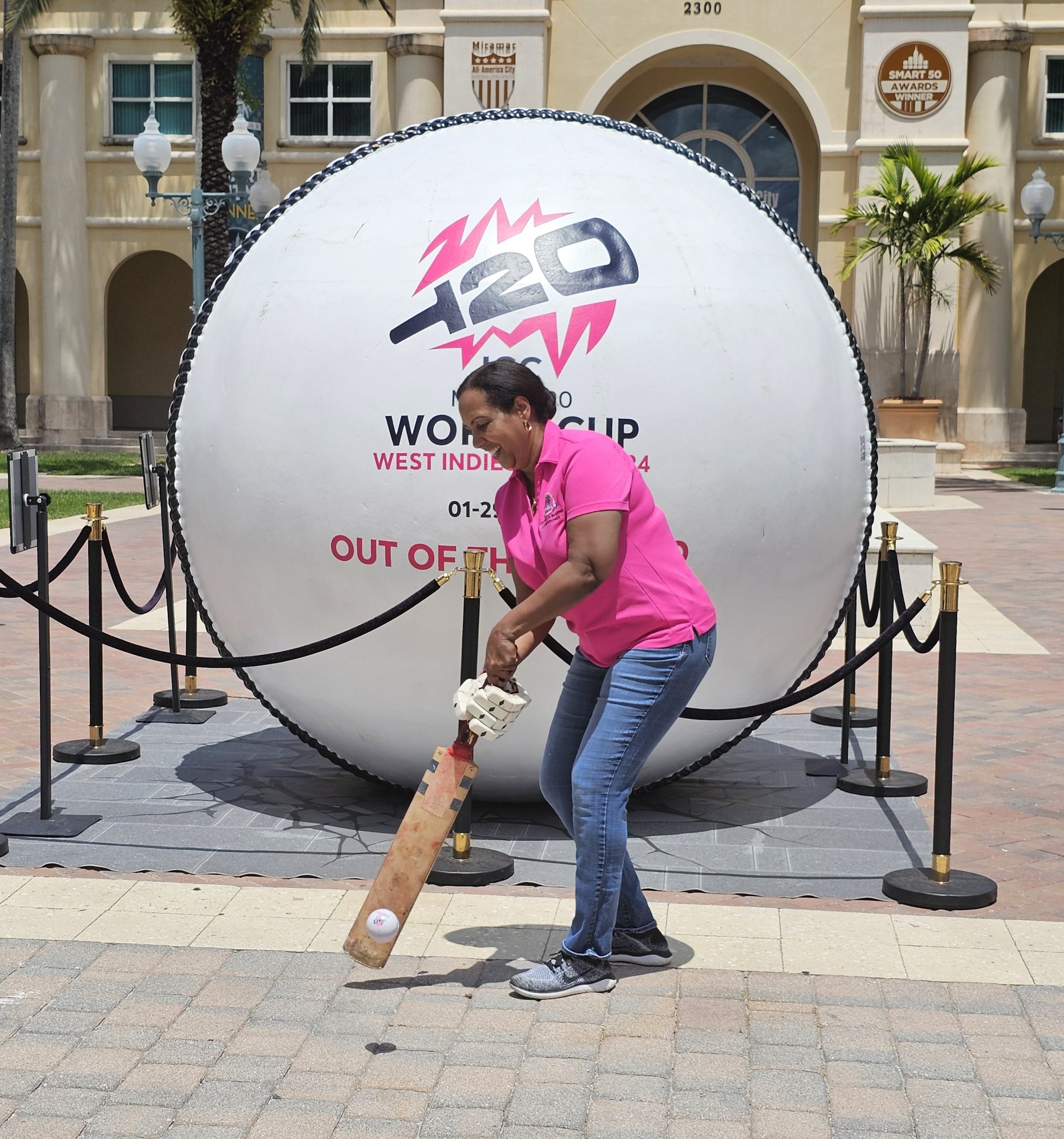 South Florida Catches 'Cricket Fever' after Giant Replica Ball Rolls ...