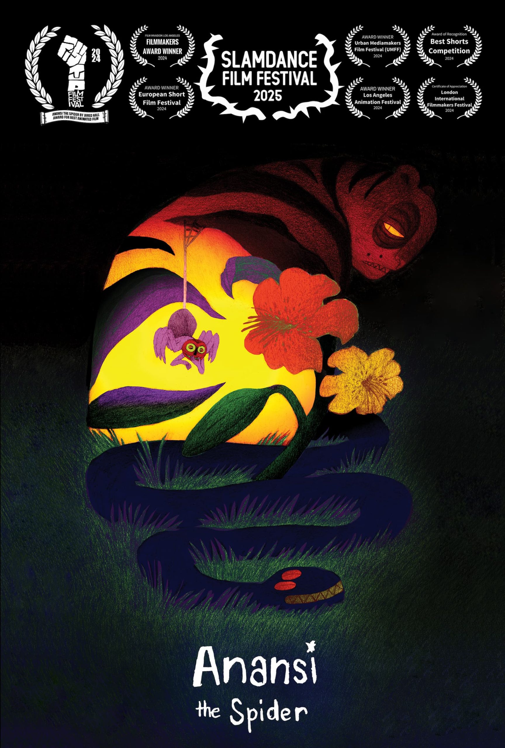 Jared Hall’s Anansi the Spider for 2025 Slamdance Film Festival