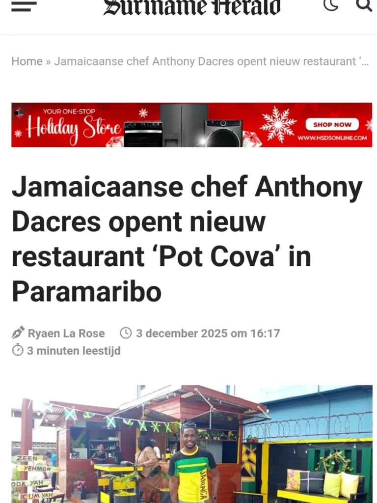 A Jamaican Chef’s Journey from St Thomas to Suriname