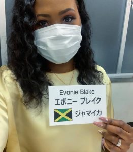 Jamaican Evonie Blake Cast on Japanese TV show