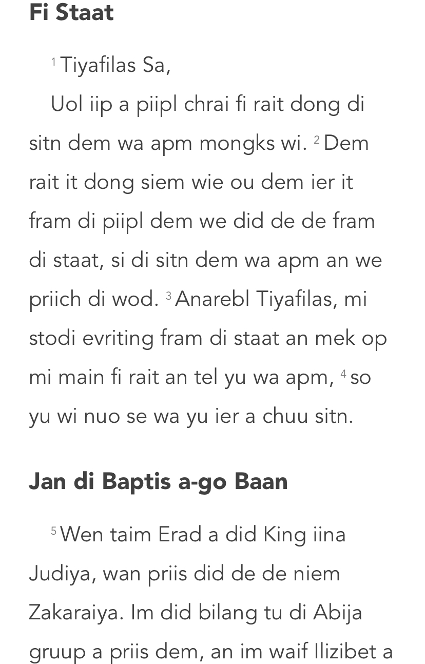 Di Bible in patois